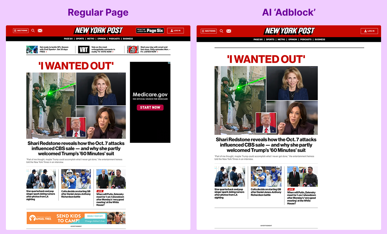 npilk // Experiments with AI adblock